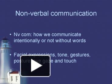 PPT – Nonverbal communication PowerPoint presentation | free to view ...