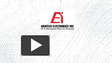 RF Band Stop Filters / RF Notch Filters presentation | free to download