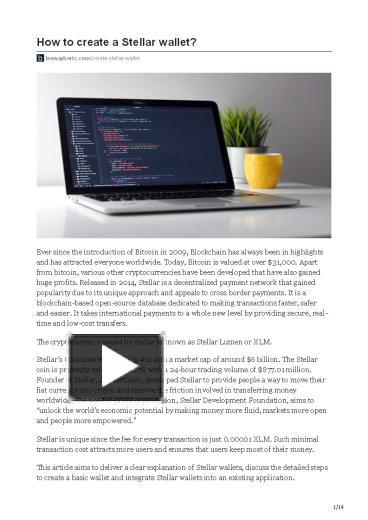Stellar wallet development presentation | free to download