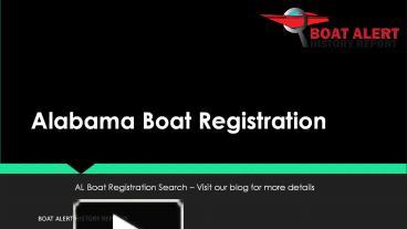 PPT – Alabama boat registration PowerPoint presentation | free to ...