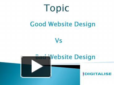 Good Website Design Vs Bad Website Design presentation | free to download