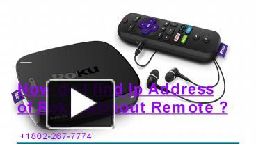 How to find Roku IP address without remote ? presentation | free to ...