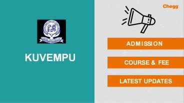 PPT – kuvempu university PowerPoint presentation | free to download ...