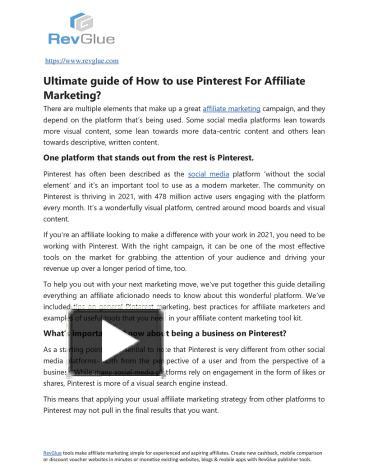 PPT – Ultimate guide of How to use Pinterest For Affiliate Marketing ...