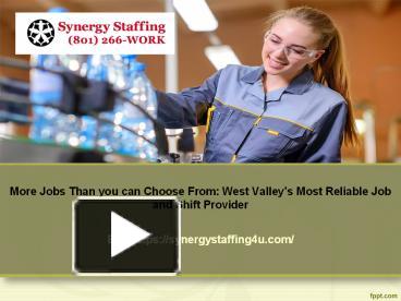 More Jobs Than you can Choose From: West Valley’s Most Reliable Job and ...