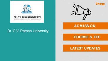 PPT – Dr C V Raman University PowerPoint presentation | free to ...