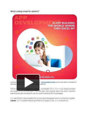 PPT – Which coding is best for robotics? - Coding robots for kids ...
