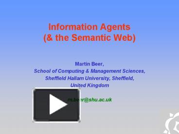 PPT – Information Agents PowerPoint presentation | free to download ...