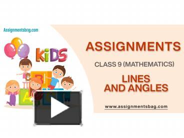 Lines and Angles Class 9 Assignment pdf with solutions Photo Slideshow ...
