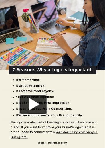 7 Reasons Why a Logo is Important presentation | free to download