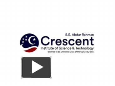 B S Abdur Rahman Institute of Science and Technology - [BSAU], Chennai ...