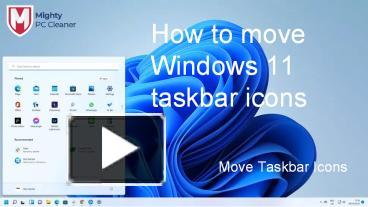 How to move Windows 11 Taskbar Icon (2) presentation | free to download