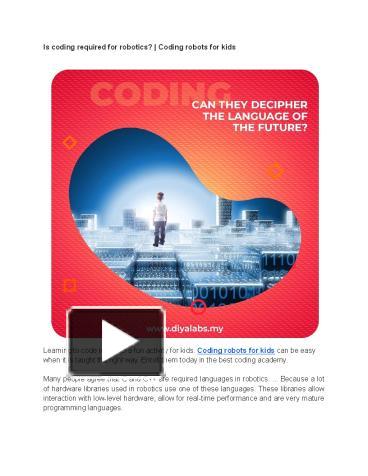 Is coding required for robotics? | Coding robots for kids presentation ...