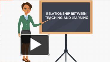 Relationship Between Teaching and Learning presentation | free to view