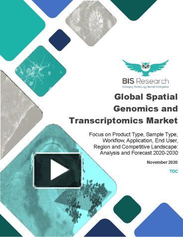 Global Spatial Genomics and Transcriptomics Market presentation | free ...