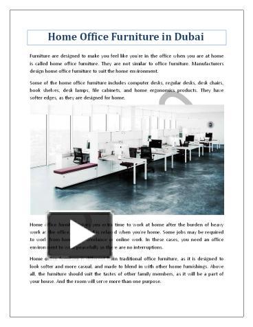 PPT – Home Office Furniture in Dubai PowerPoint presentation | free to ...