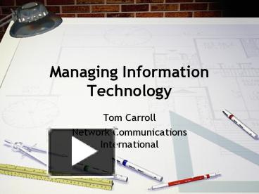 PPT – Managing Information Technology PowerPoint presentation | free to ...