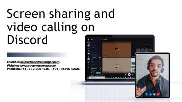 Screen sharing and video calling on Discord presentation | free to download
