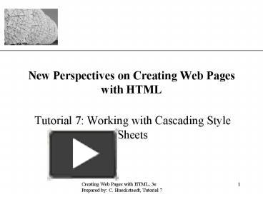 Creating Web Pages with HTML, 3e presentation | free to view