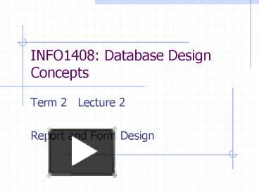 PPT – INFO1408: Database Design Concepts PowerPoint presentation | free ...