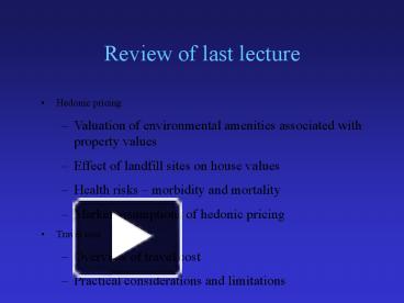 PPT – Review of last lecture PowerPoint presentation | free to view ...