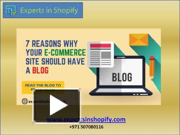 PPT – Shopify experts in Dubai | 7 Reasons Why Your E-Commerce Site ...