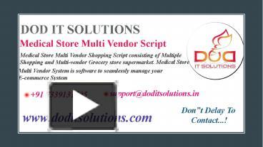 PPT – Medical Store Multi Vendor Shopping Script - DOD IT SOLUTIONS ...