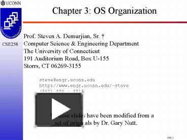 PPT – Chapter 3: OS Organization PowerPoint presentation | free to view ...