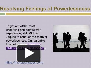 PPT – Resolving Feelings of Powerlessness PowerPoint presentation ...