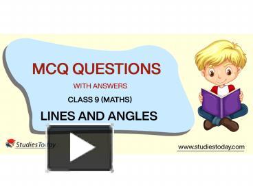 MCQs Class 9 Lines and Angles with Answers PDF Download Photo Slideshow ...