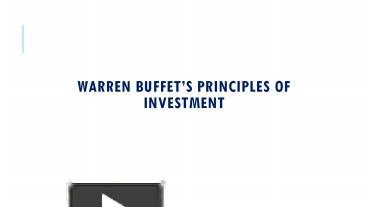 Warren Buffett's Investment Principles presentation | free to download
