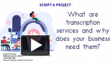 Script a project presentation | free to download