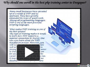 PPT – best PHP training center in Durgapur (1) PowerPoint presentation ...
