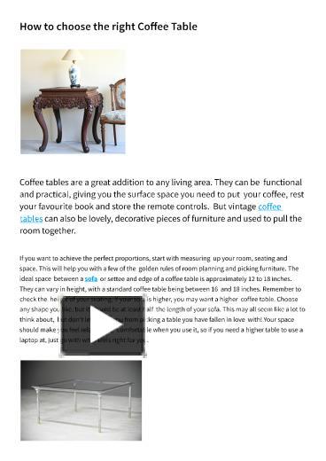 vintage coffee table presentation | free to download