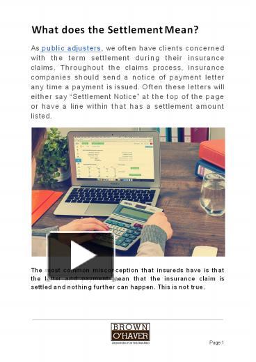 PPT – What does the Settlement Mean? PowerPoint presentation | free to ...