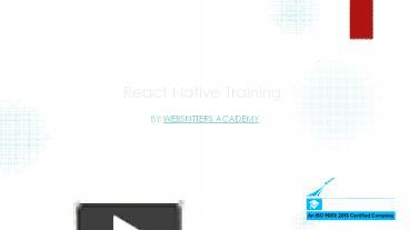 React Native Online Course presentation | free to download