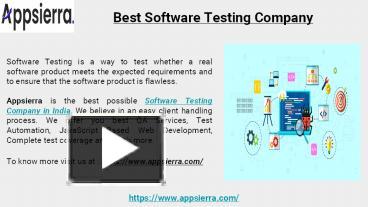 PPT – Best Software Testing Company PowerPoint presentation | free to ...