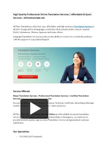 PPT – Professional Translation Services PowerPoint presentation | free ...