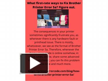 What first-rate ways to Fix Brother Printer Error 5a? Figure out. Photo ...