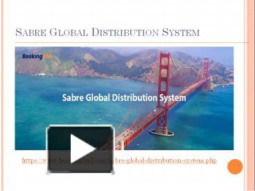 PPT – Sabre Global Distribution System (4) PowerPoint presentation ...