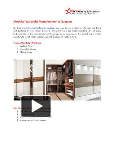 PPT – Modular Wardrobe Manufacturer in Gurgaon PowerPoint presentation ...
