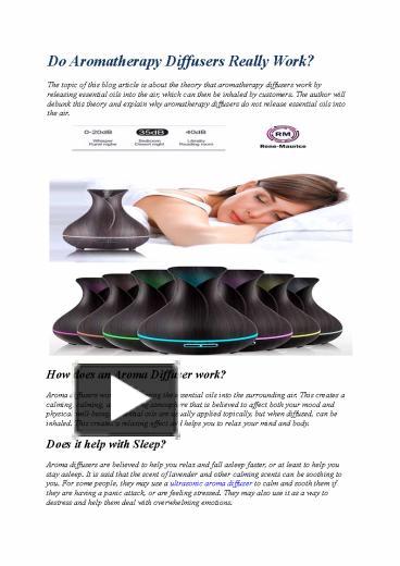 PPT – Do Aromatherapy Diffusers Really Work? PowerPoint presentation ...