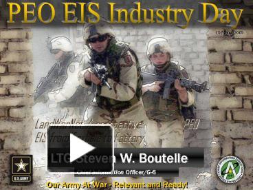PEO EIS Industry Day presentation | free to view