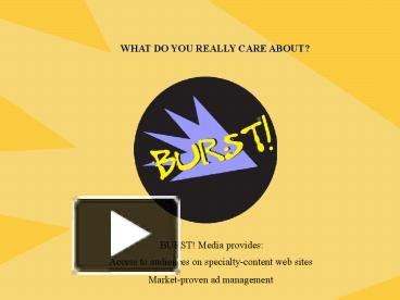 PPT – BURST Media provides: PowerPoint presentation | free to view - id ...