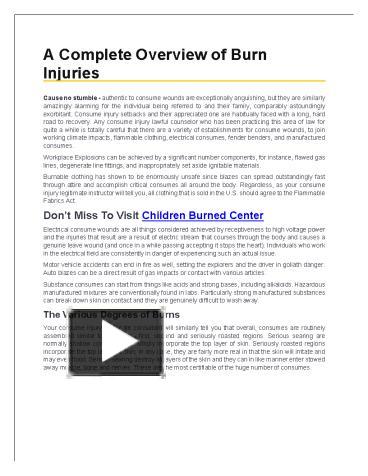 PPT – Burn Injuries PowerPoint presentation | free to download - id ...