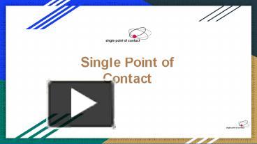 PPT – Single Point of Contact (2) PowerPoint presentation | free to ...
