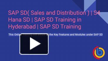 SAP SD Training | SAP SD S4 HANA | Learn SAP SD Online | SAP Sales and ...