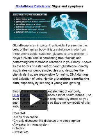 PPT – Glutathione Deficiency: Signs And Symptoms | Nutrispray ...