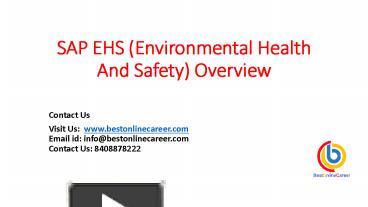 SAP Environment Health and Safety Training PPT | SAP EHS PPT | SAP EHS ...