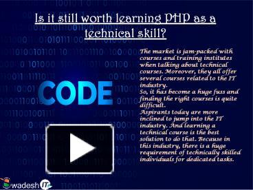 PPT – best PHP training center in Durgapur (3) PowerPoint presentation ...